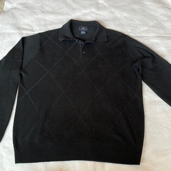 Dockers | Sweaters | Dockers Black Sweater With Diamond Design | Poshmark